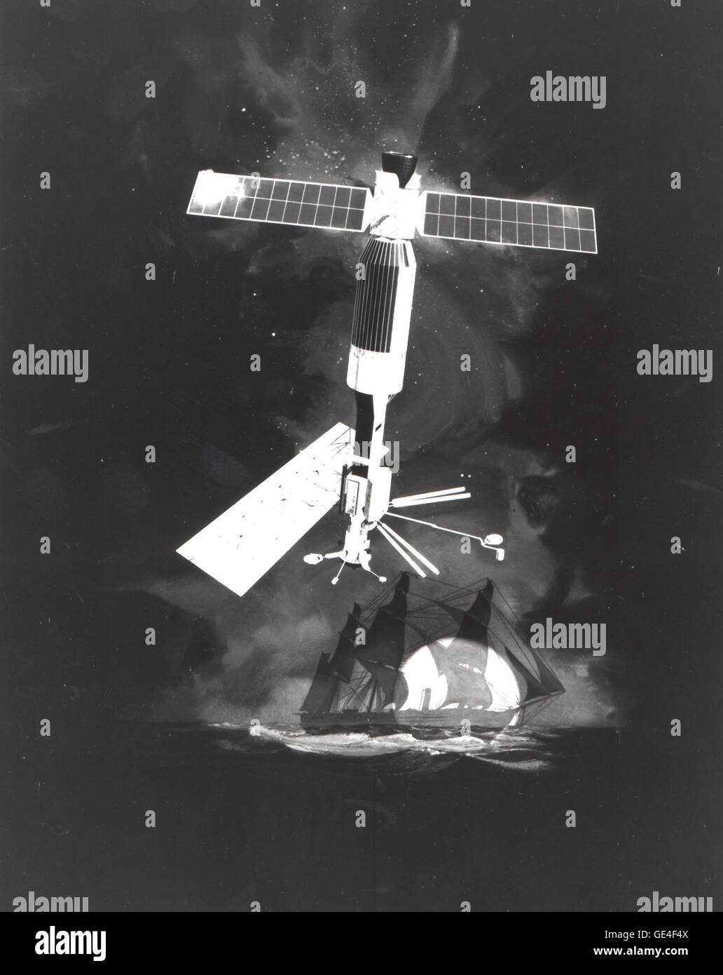An artist's concept of Seasat A, the first spacecraft dedicated for ...