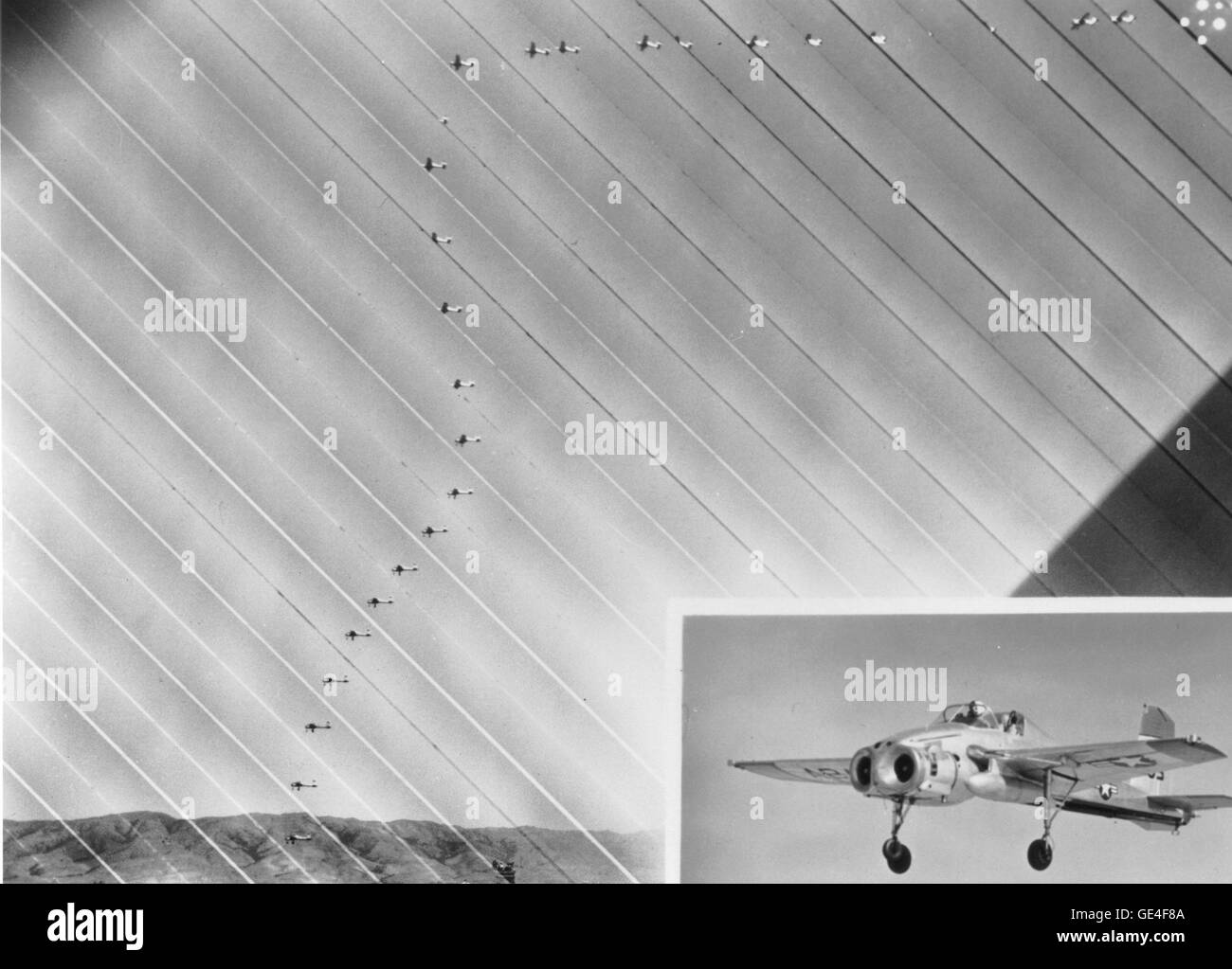 A close-up view of the Bell X-14A Vertical Take-off and Landing (VTOL ...