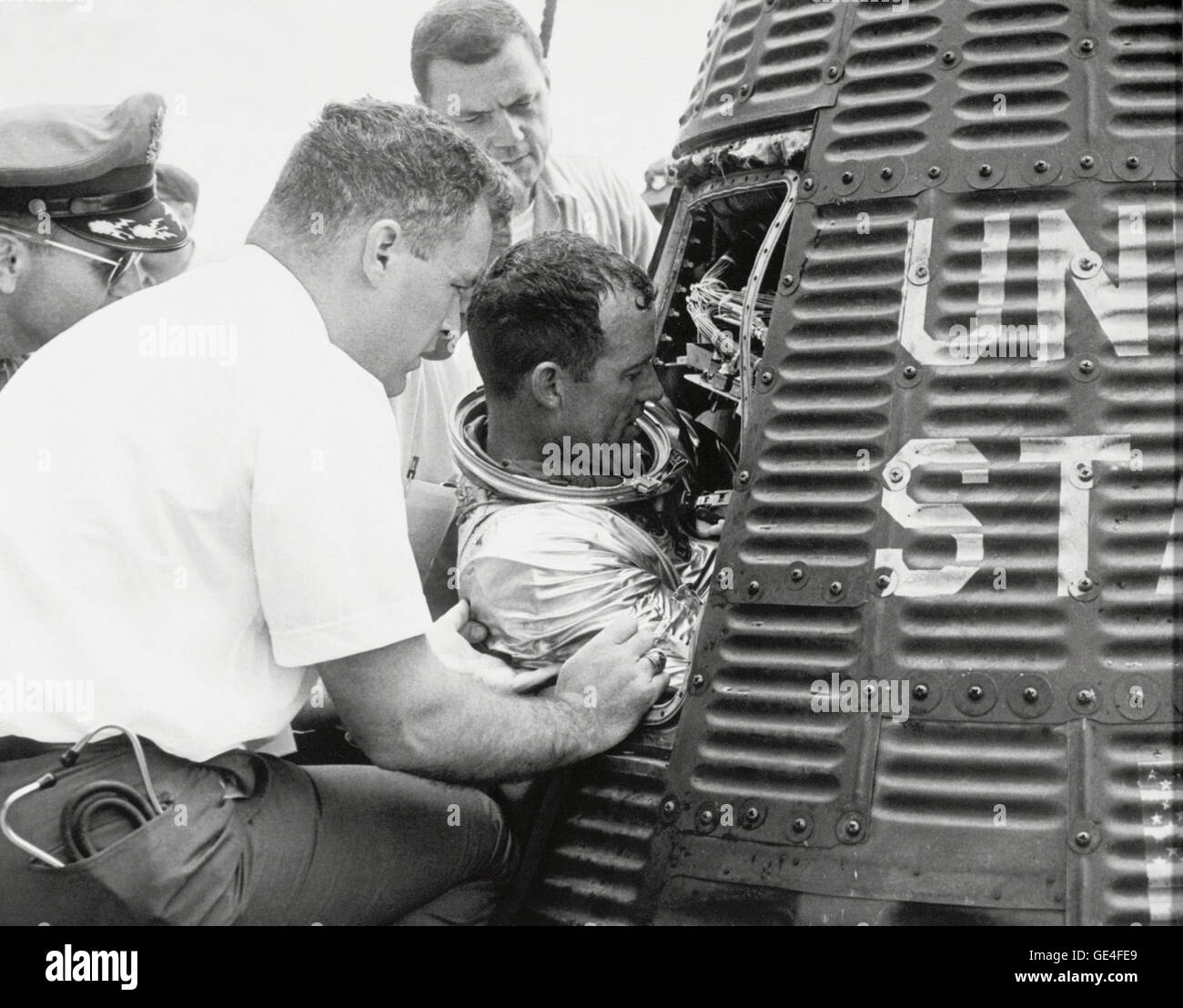Astronaut L. Gordon Cooper completes his Mercury mission aboard 'Faith ...