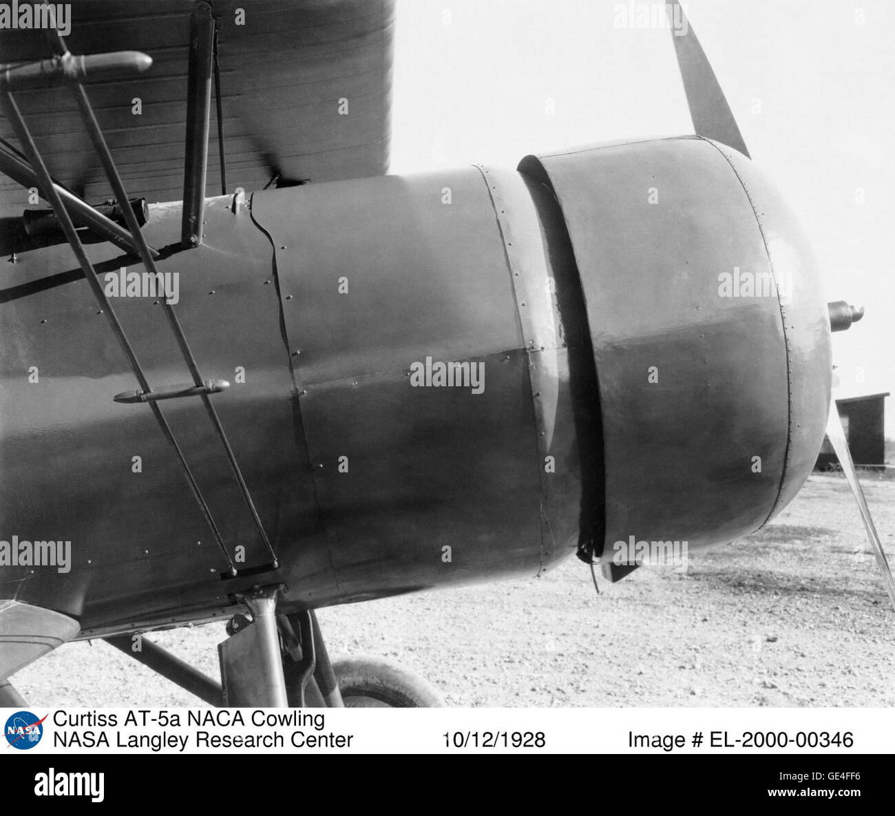 The Curtiss AT-5a aircraft is fitted with an NACA cowling, a design ...
