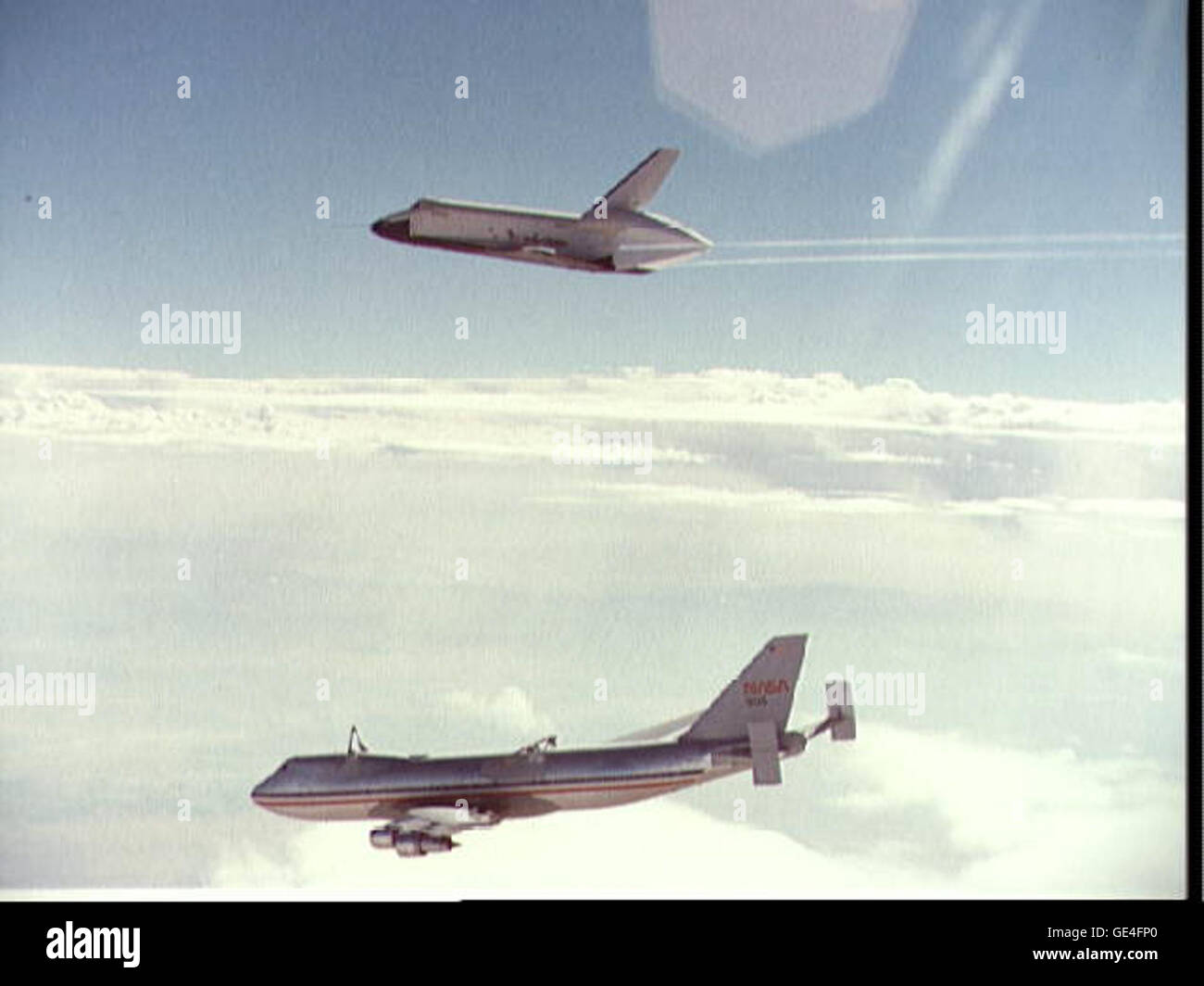 The Space Shuttle Enterprise completed its first free flight, detached ...