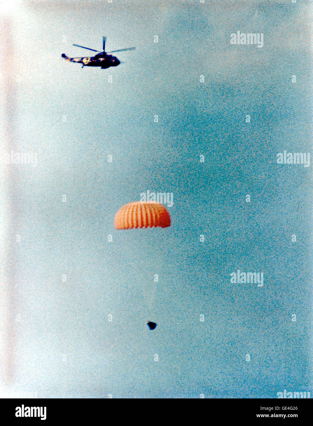 Gemini 12, with astronauts Jim Lovell and Buzz Aldrin aboard, splashes ...