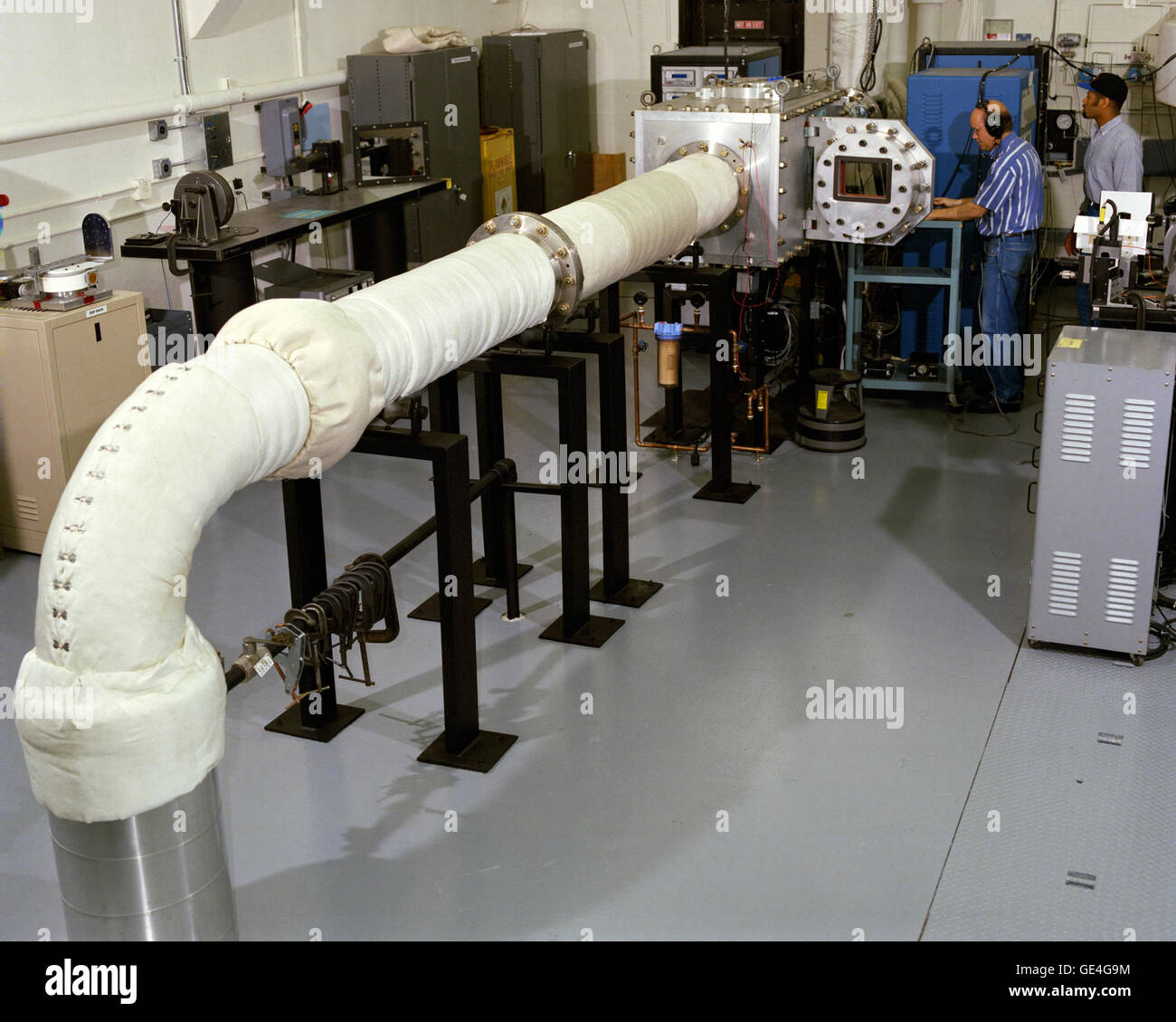 The Probe-Calibration Tunnel at NASA's Room D-118 is used to calibrate ...