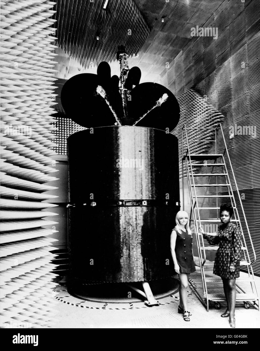 Intelsat IV, a communication satellite built by Hughes Aircraft, was ...