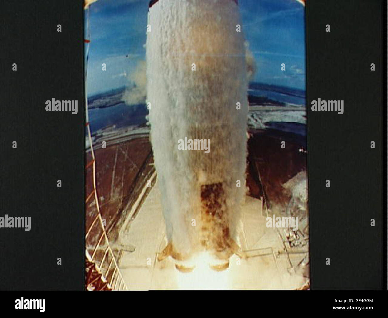 The historic liftoff of Apollo 11, the first mission aimed at landing ...