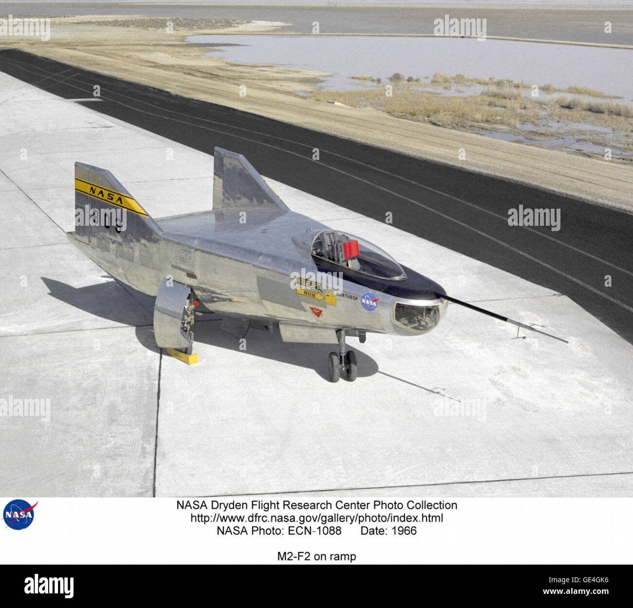The M2-F2, a lifting body aircraft, arrived at NASA's Flight Research ...