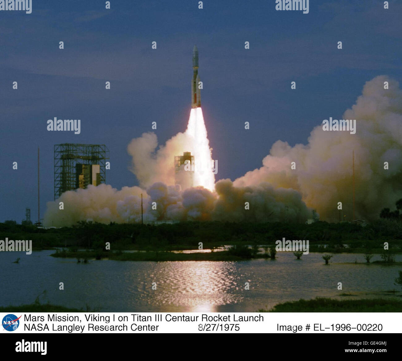 The Viking I spacecraft was launched aboard a Titan III Centaur rocket ...