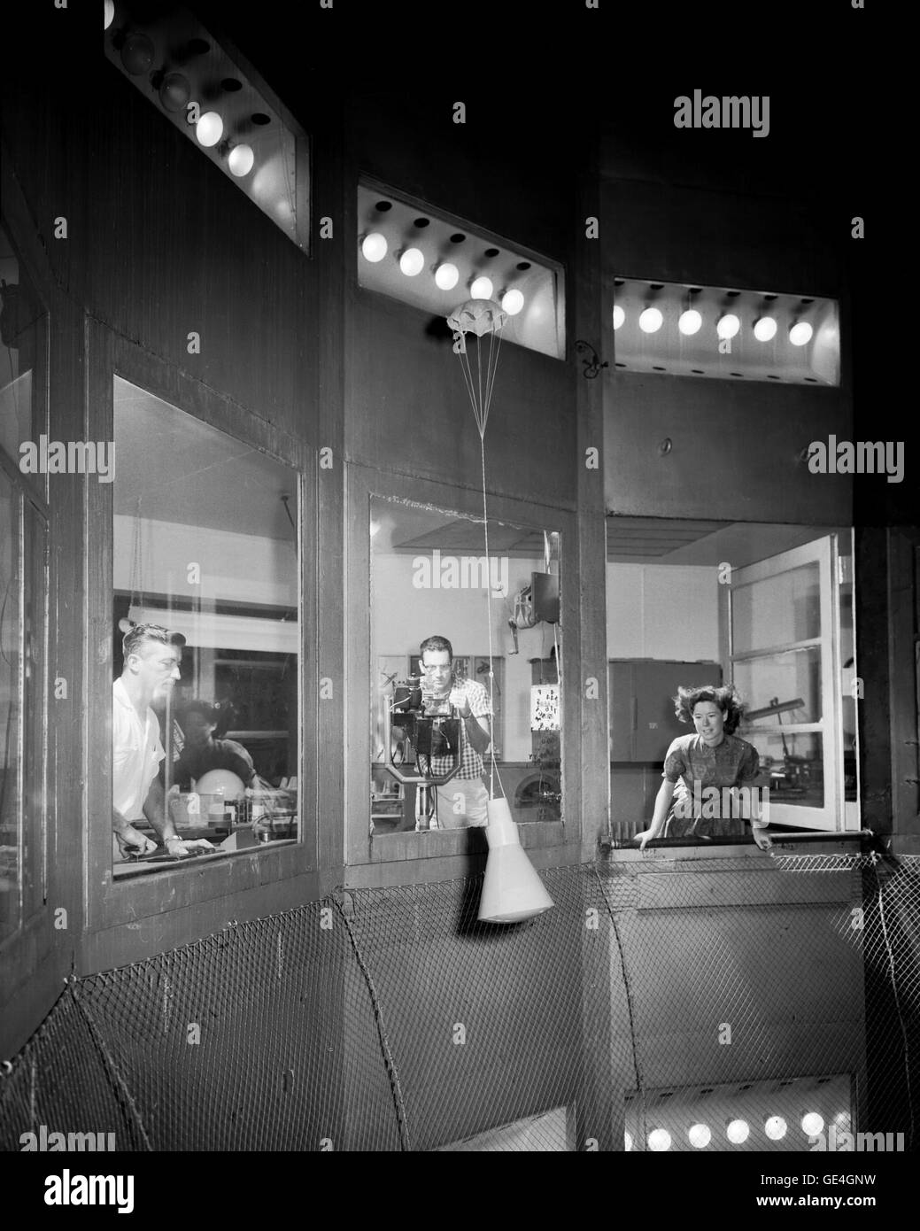 This image from September 11, 1959, shows a model of the Mercury ...