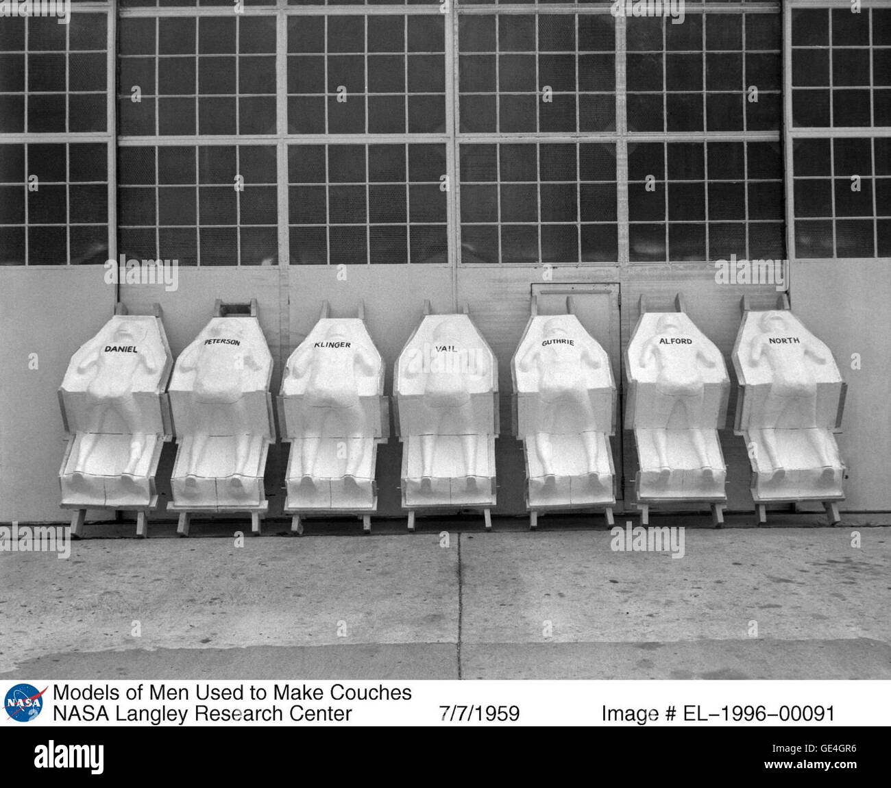 This image depicts models of men used to design seating and couches ...