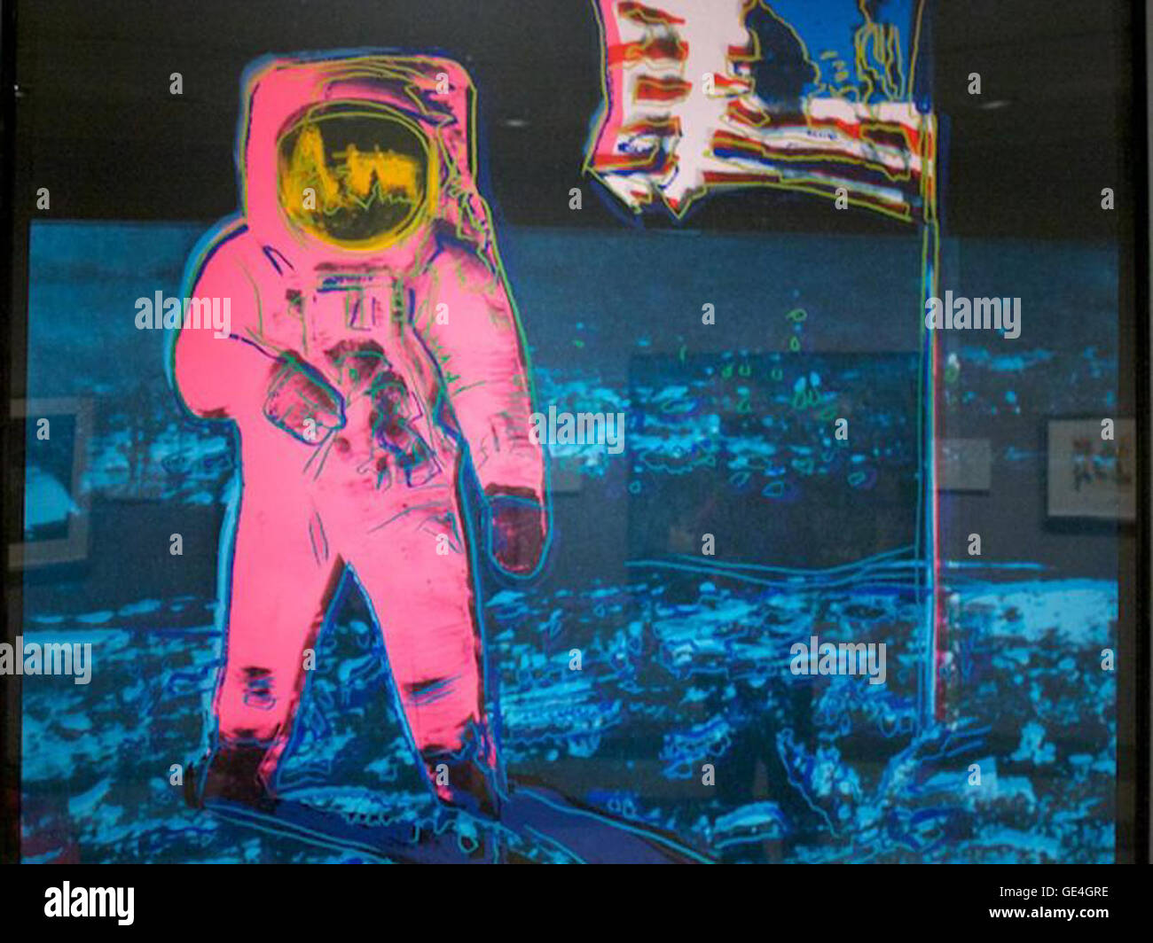 An iconic image of the first Moonwalk during the Apollo mission ...