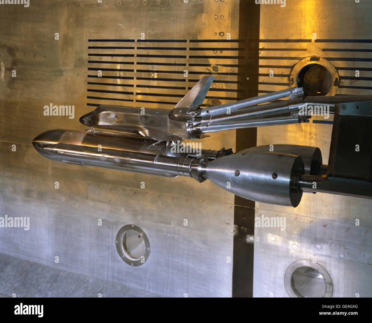 The Space Shuttle Model is tested in the National Transonic Facility ...