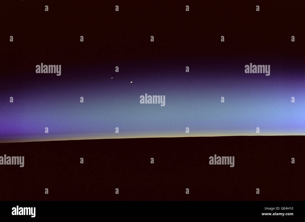 This image, captured on August 3, 1995, shows the Earth limb at sunrise ...