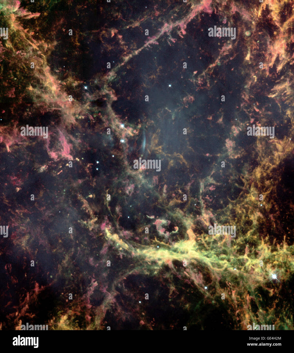 The Crab Nebula, located 6,500 light-years from Earth, is the remnant ...