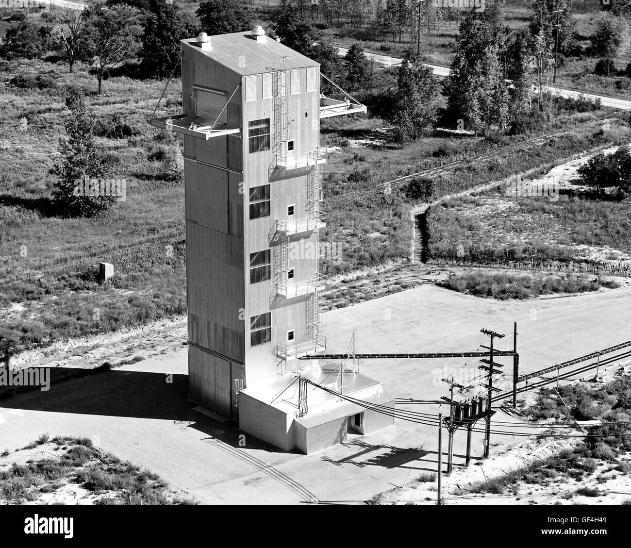 An aerial view of the Plum Brook Test Stand at the Lewis Research ...