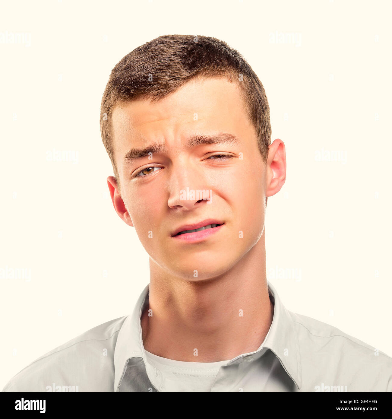 Portrait disgusted man hi-res stock photography and images - Alamy