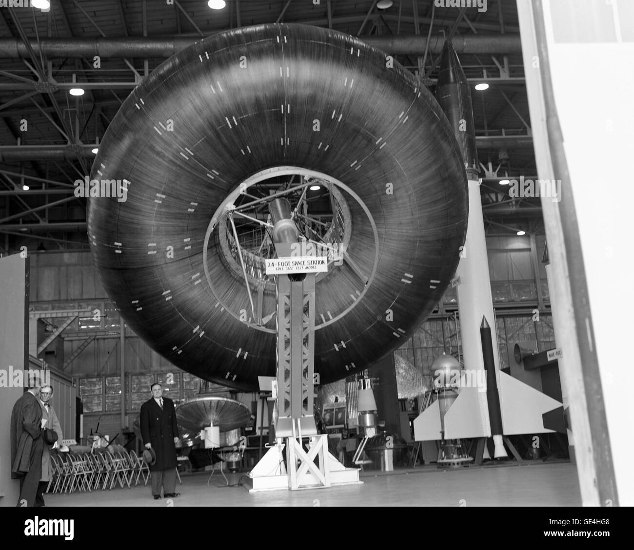 A model of an inflatable space station concept with a solar power ...