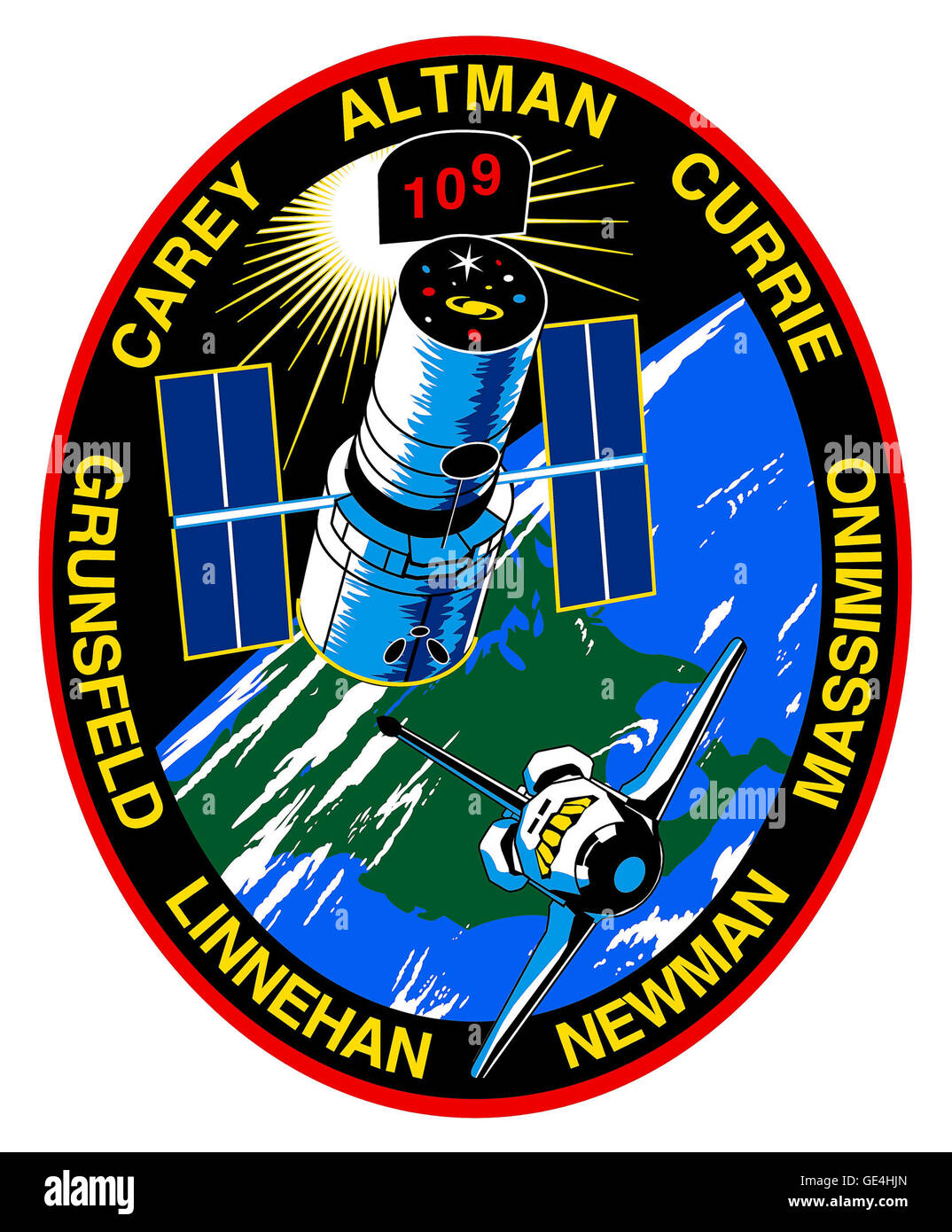 An image taken during NASA's STS-109 mission, capturing the crew's work ...