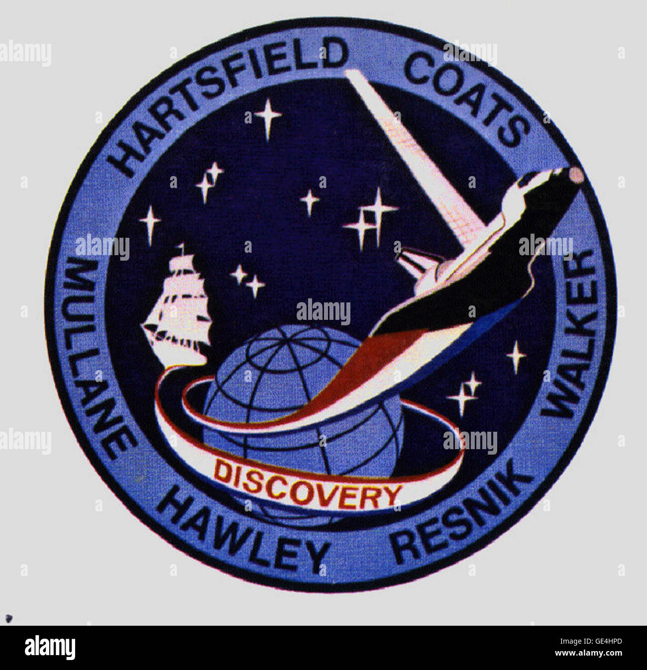 An image captured during NASA's STS-41D mission, showing a key moment ...