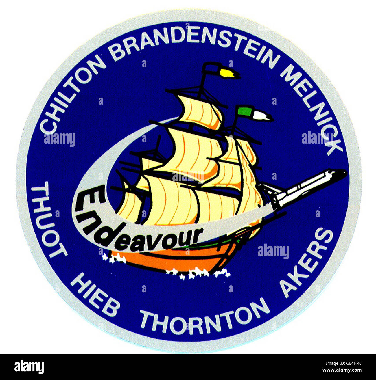 This image depicts a scene from the NASA space shuttle mission STS-49 ...