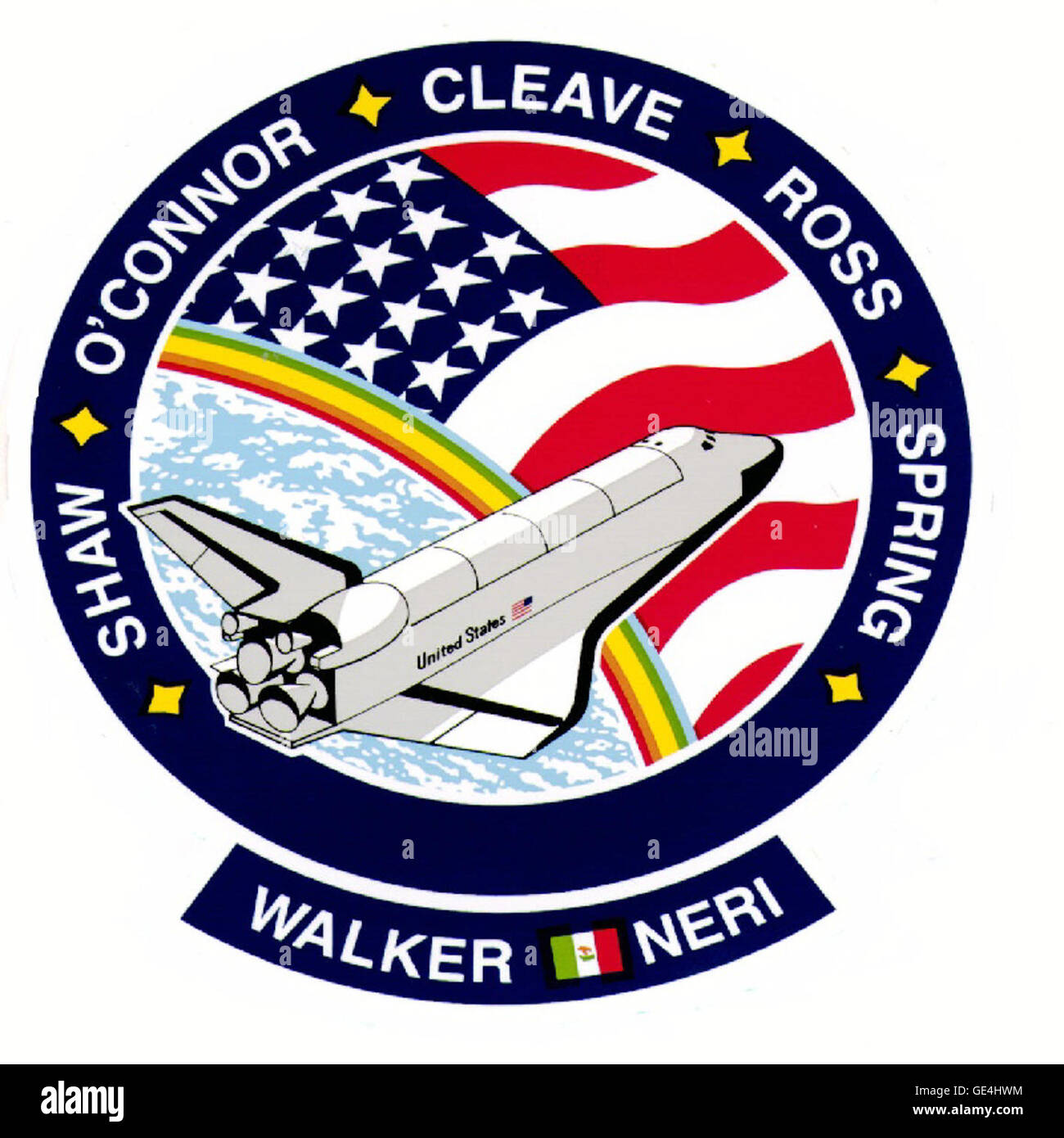 This image from the *STS-61B* mission shows the crew of the Space ...