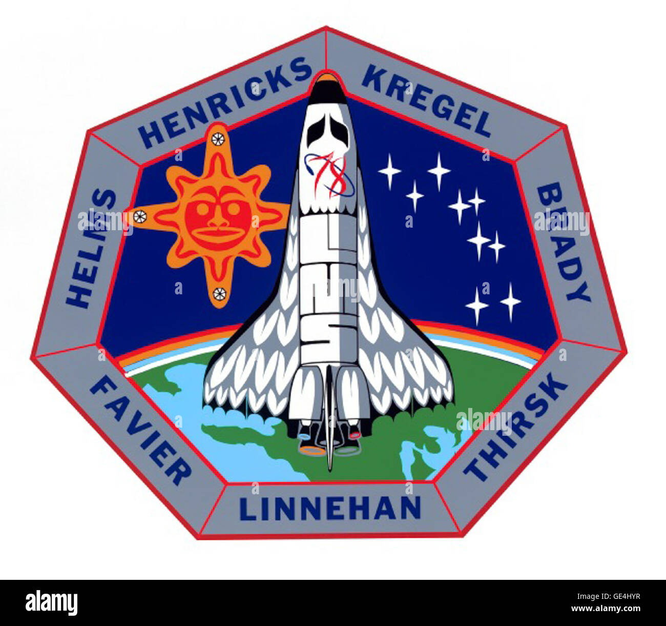 This photograph shows the STS-78 space shuttle mission, capturing a ...