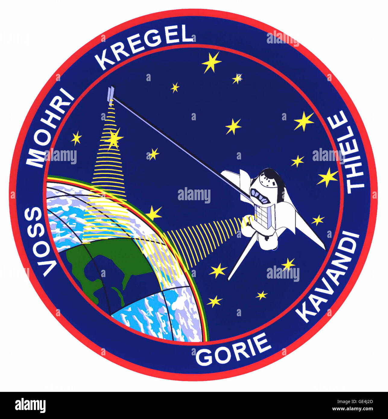 This image captures NASA's STS-99 mission, showcasing the Space Shuttle ...