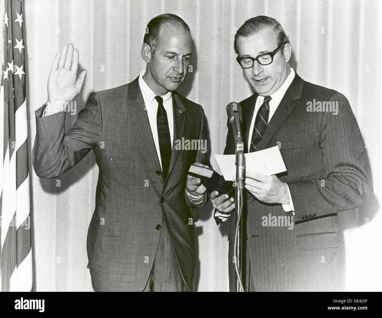 The swearing-in ceremony of George M. Low as NASA's Deputy ...