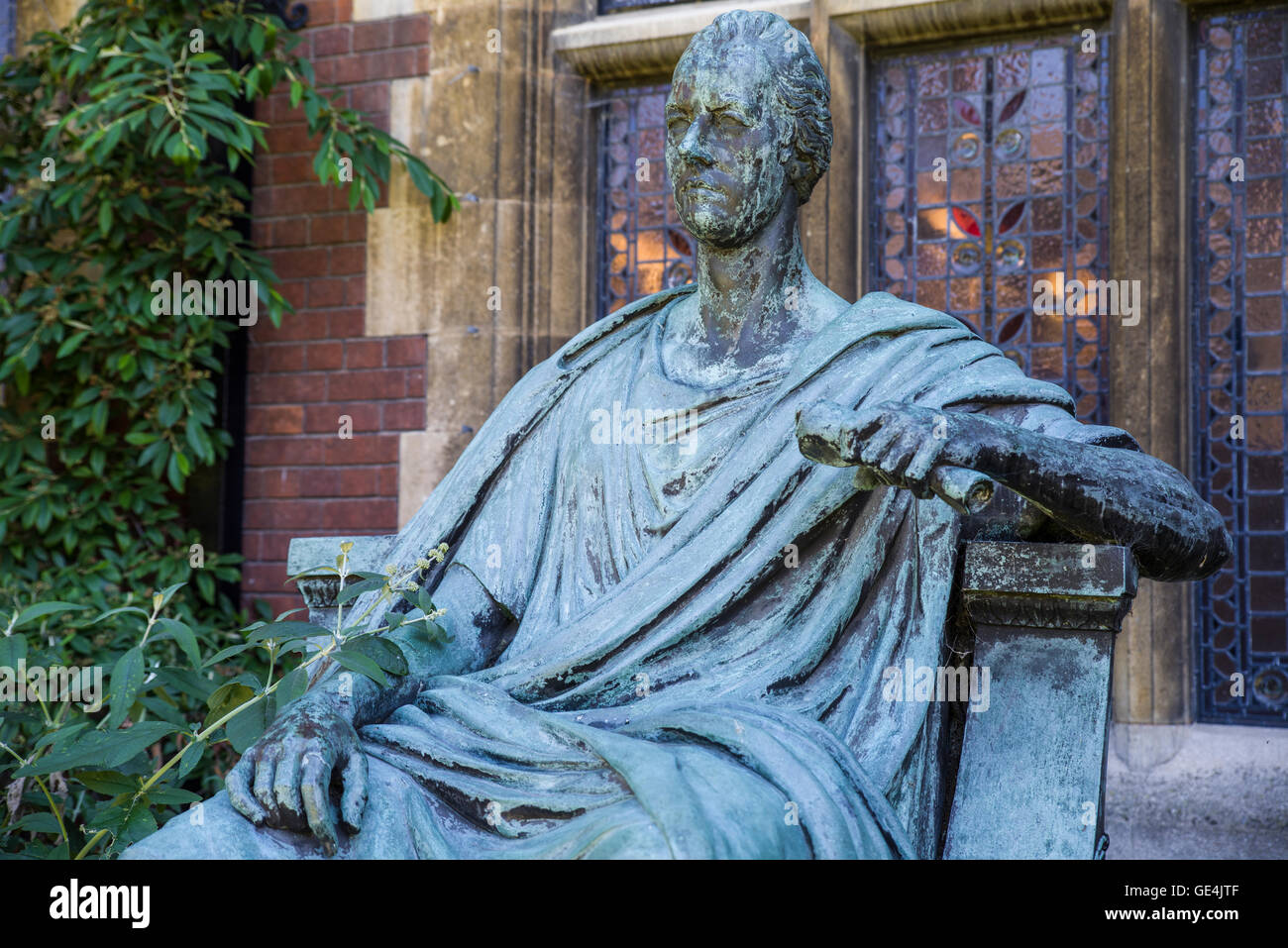 A statue of William Pitt The Younger outside Pembroke College in ...