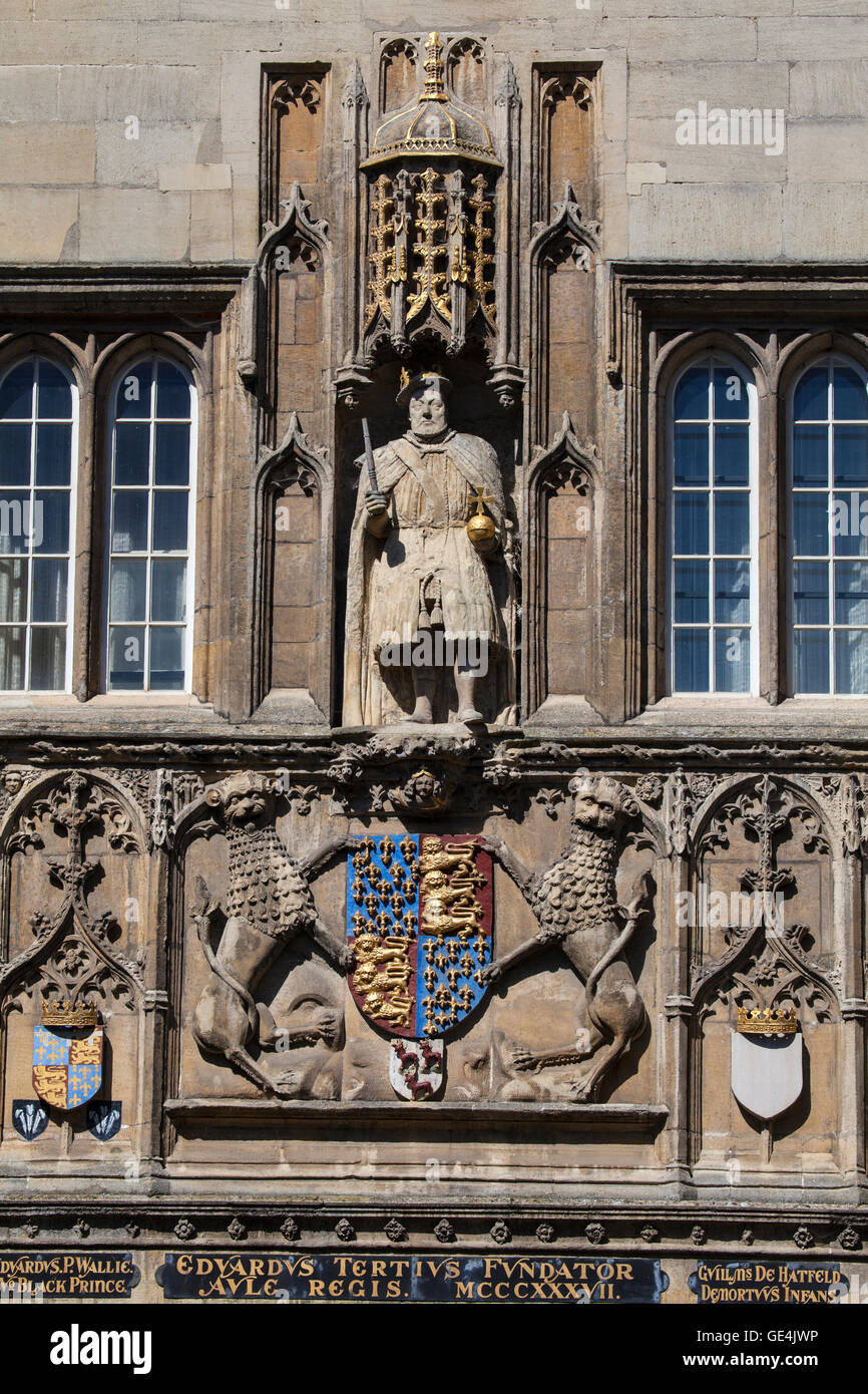 A view of the King Henry VIII statue on the magnificent gatehouse of ...