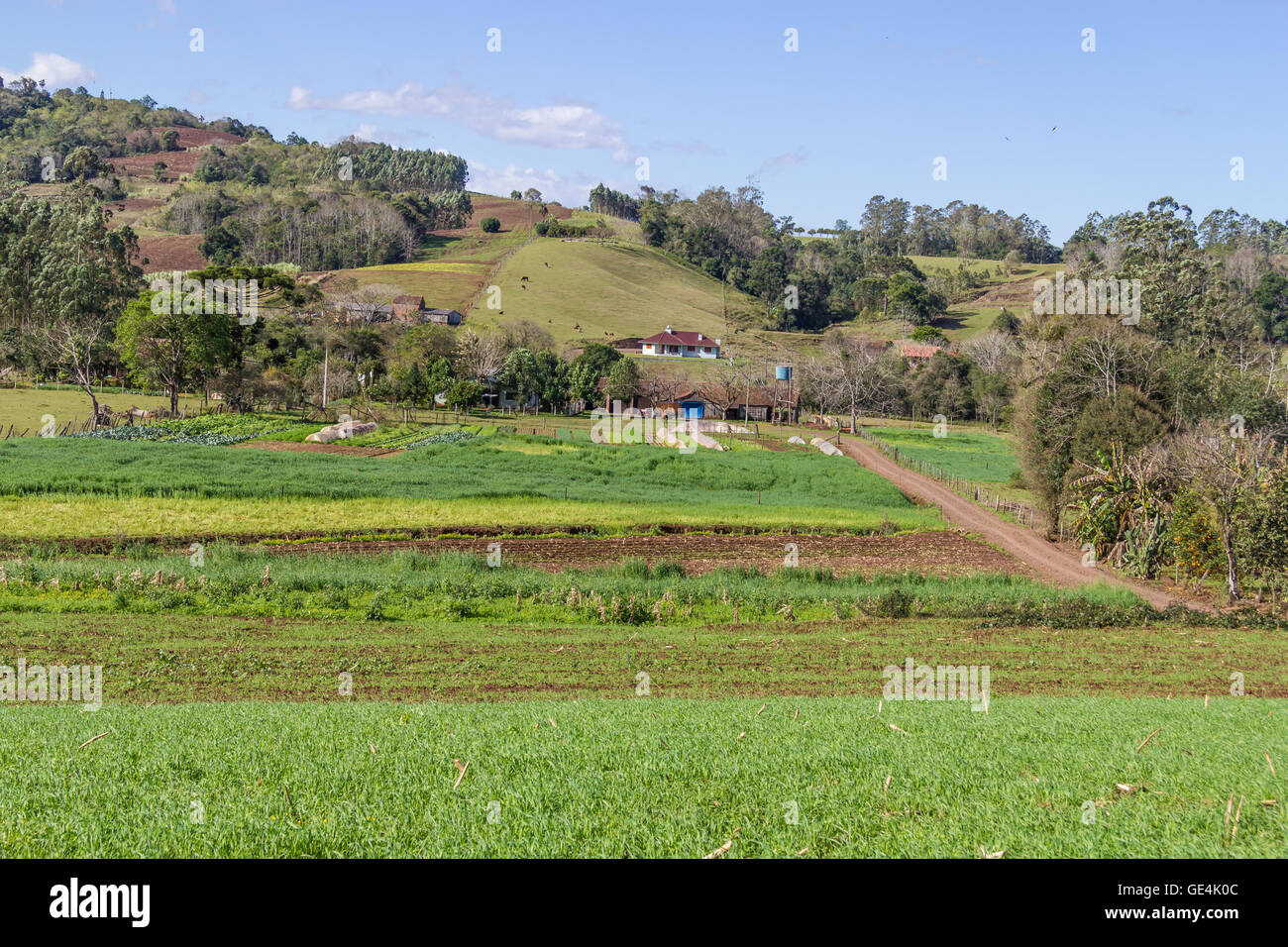 Farm in countryside Stock Photo - Alamy