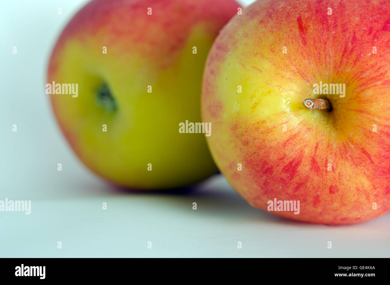 Apple close-view isolated on white background Stock Photo - Alamy