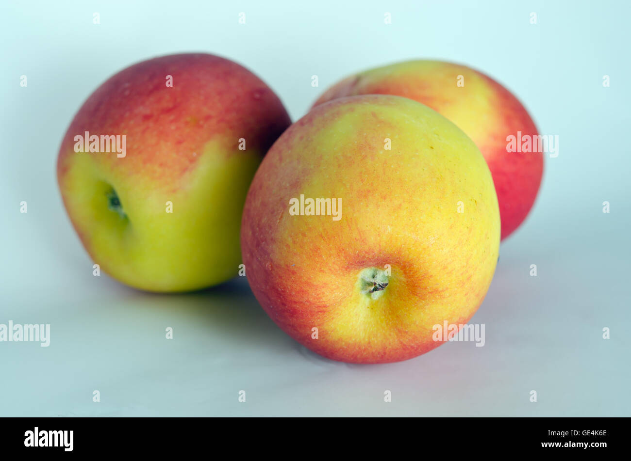 Apple close-up view isolated on white background Stock Photo - Alamy