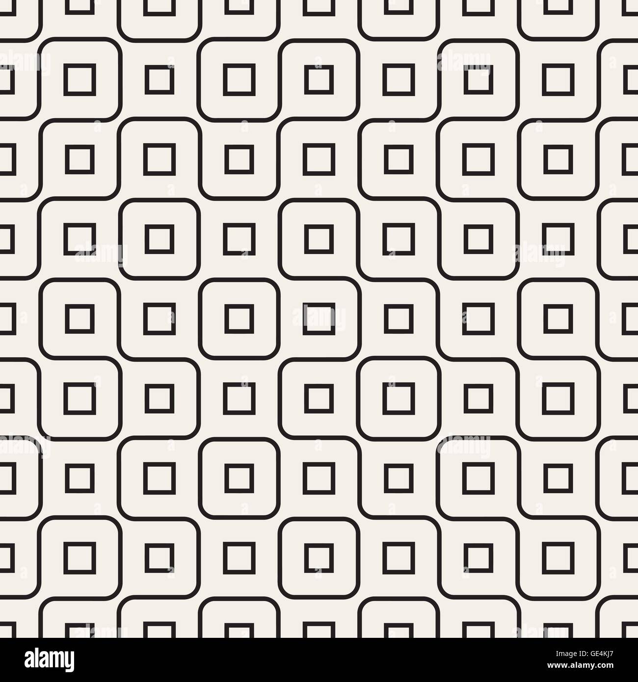 Vector Seamless Black And White Irregular Wavy Lines Geometric Pattern ...