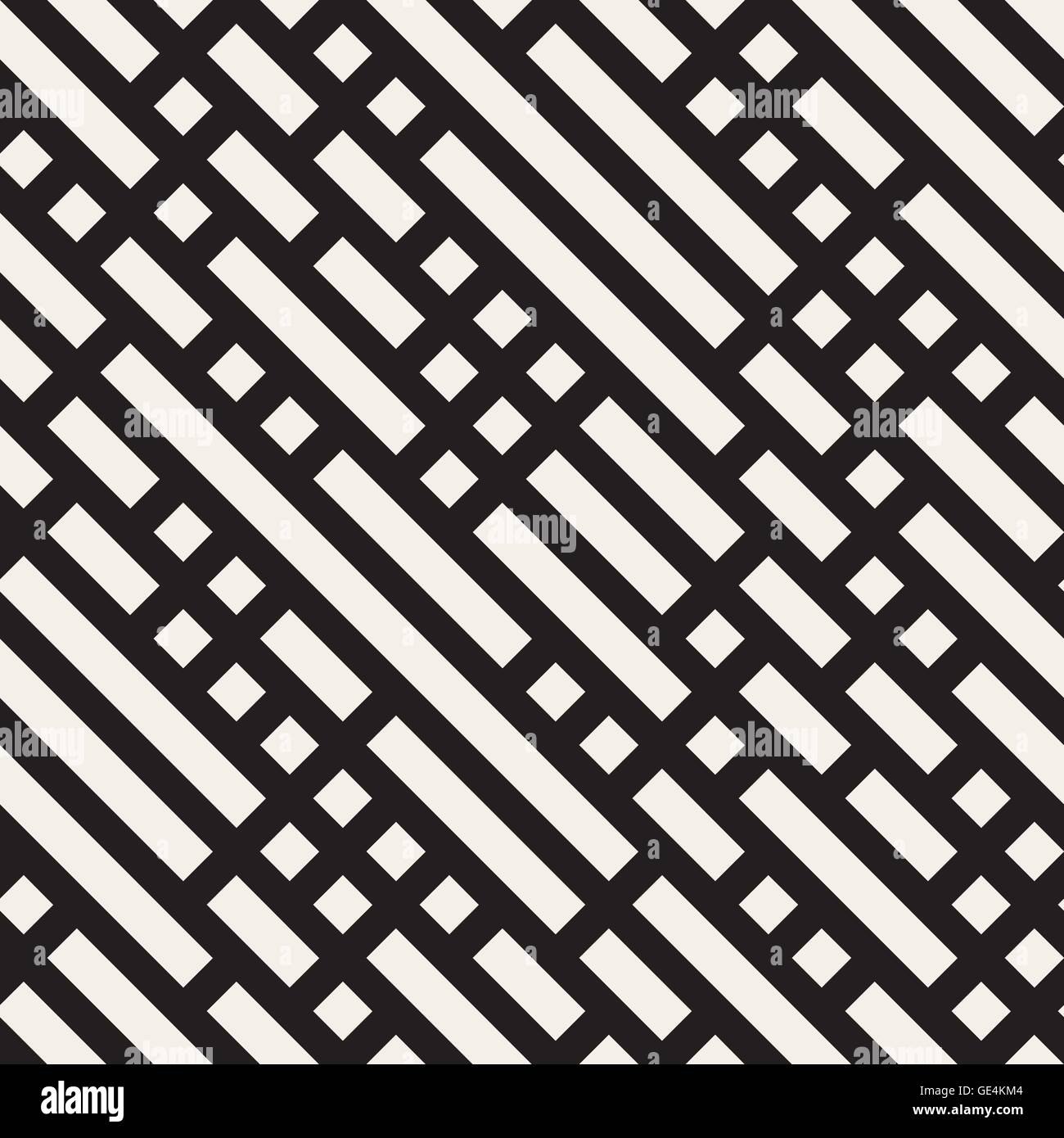 Vector Seamless Black And White Diagonal Rectangle Lines Pattern Stock ...