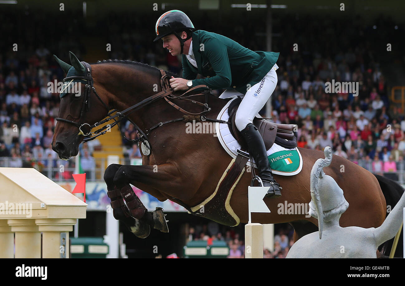 Greg Broderick on Mhs Going Global compete in the Nations Cup during ...