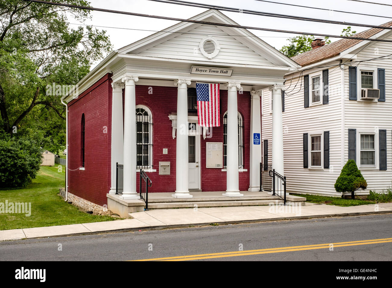 Boyce Town Hall in former bank building, 23 East Main Street, Boyce ...