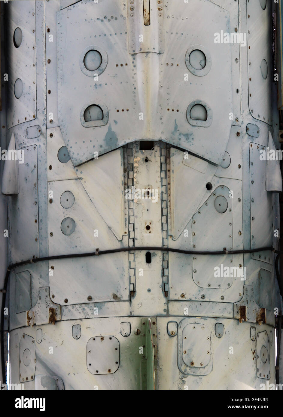 Aircraft metal surface with aluminum and rivets Stock Photo - Alamy