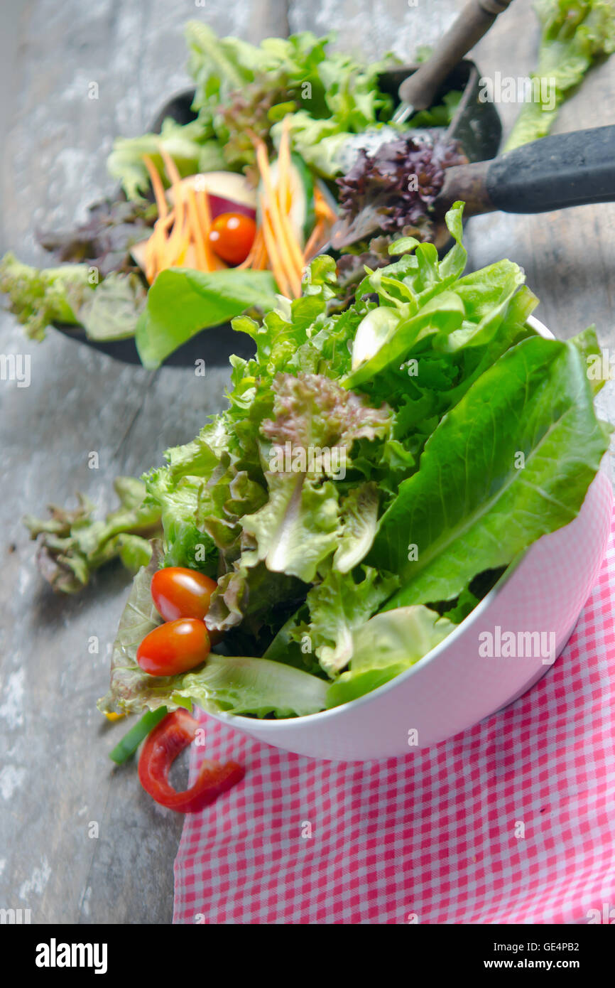 Salad preparation hi-res stock photography and images - Alamy