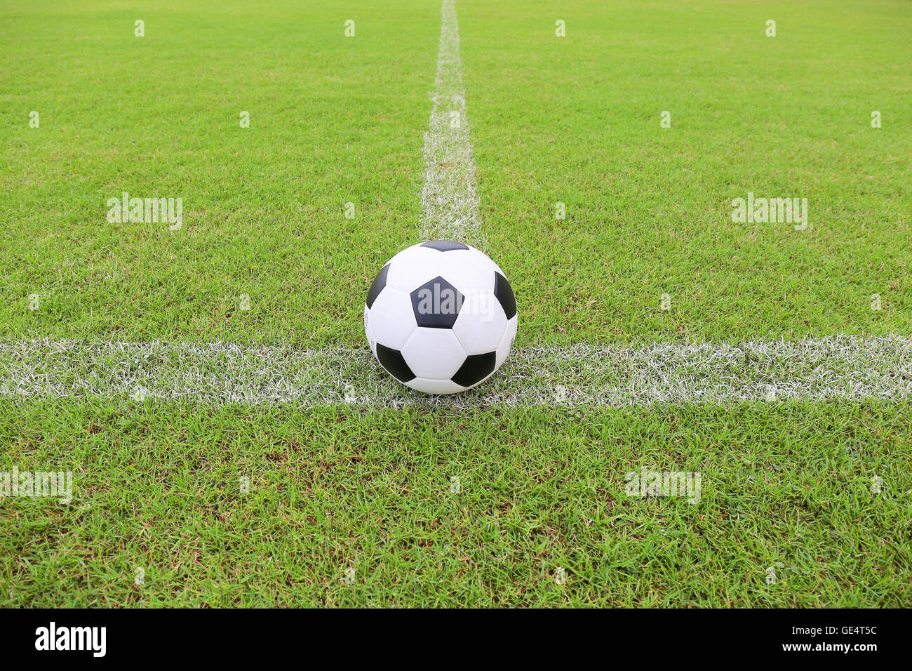 Soccer ball in the stadium hi-res stock photography and images - Alamy