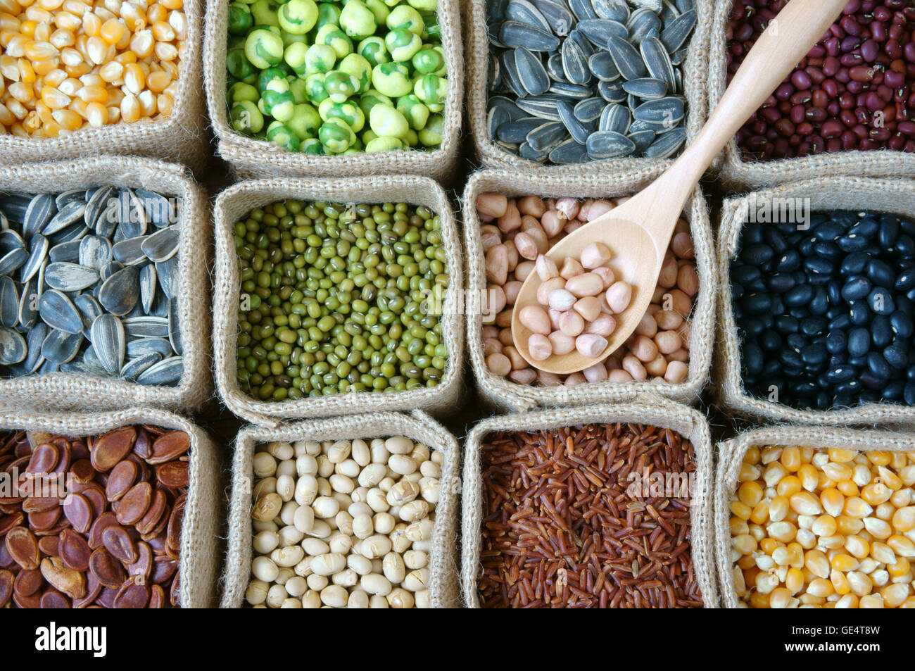 Collection of grain, cereal, seed, bean, agriculture product of Asia ...
