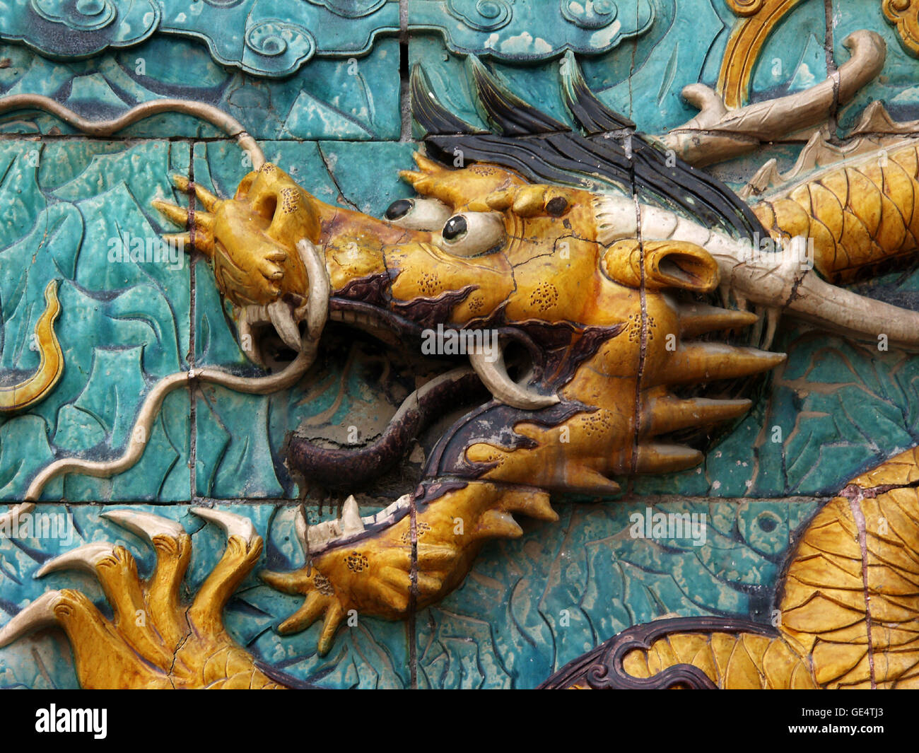 The Nine-Dragon Wall in the Forbidden City palace of the emperors in ...