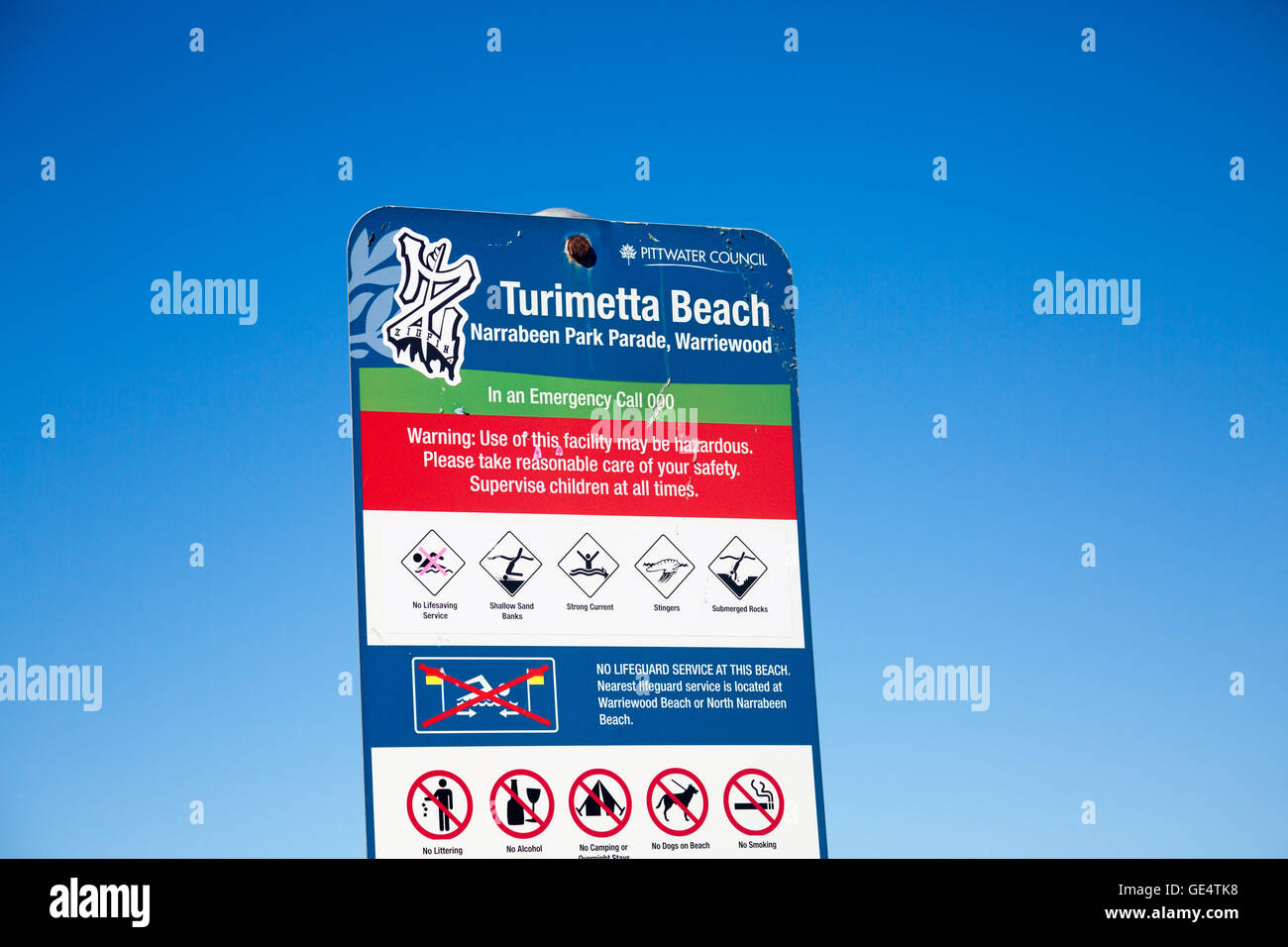 Turimetta Beach, one of Sydney's famous northern beaches, on a winters ...