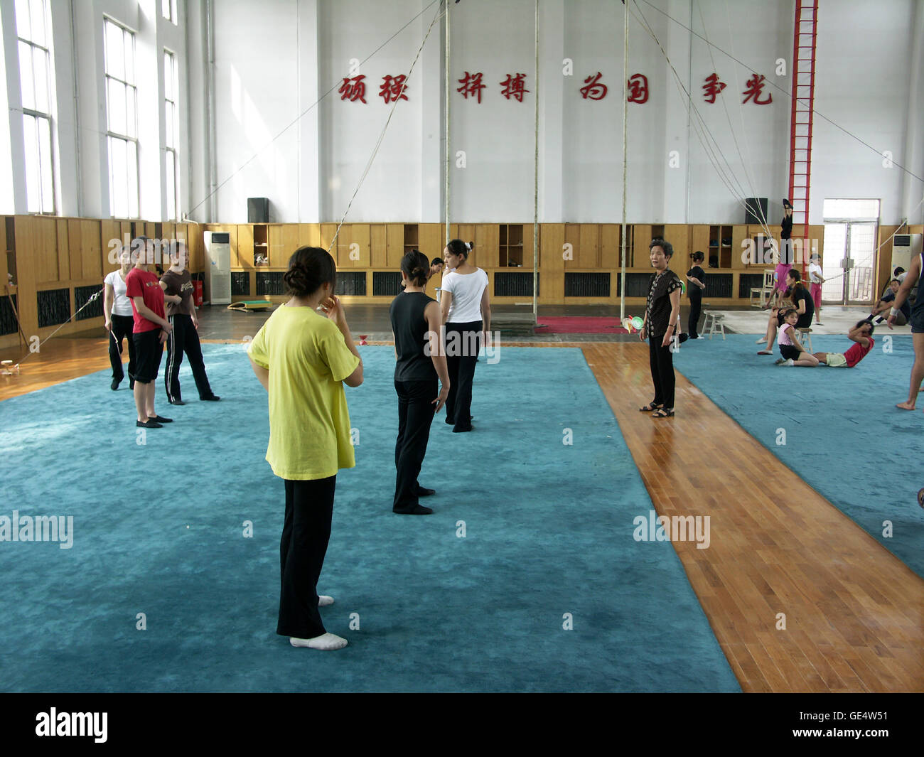 Acrobat students listen to instructions at the Acrobatics Specialty ...