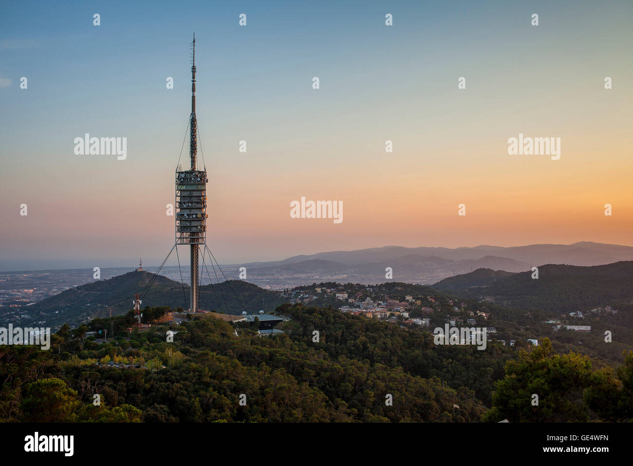 communications tower, by Norman Foster, in Collserola Park,Barcelona ...