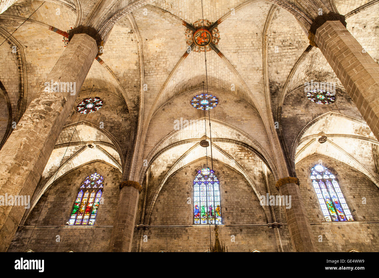 Santa Maria del Mar church. Barcelona. Spain Stock Photo - Alamy