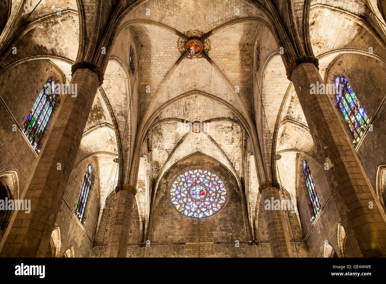 Santa Maria del Mar church. Barcelona. Spain Stock Photo - Alamy