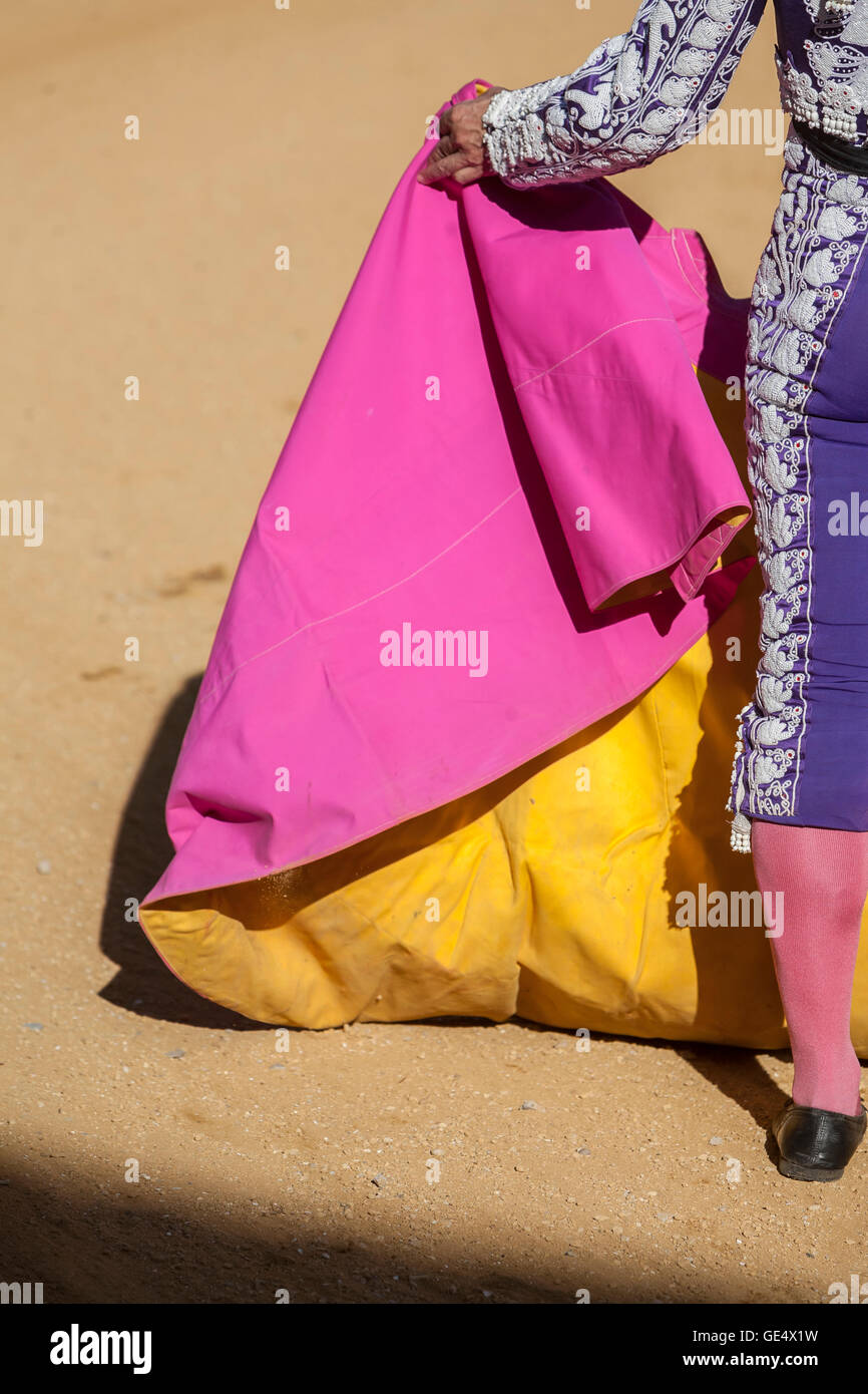 Bullfighter with the capote or cape, Spain Stock Photo - Alamy