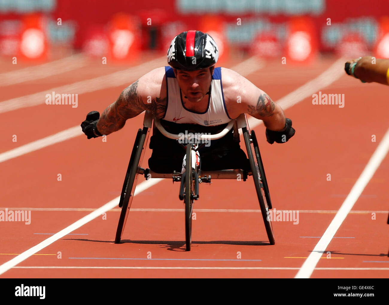 Great Britain's Mickey Bushell in the Men's 100m T53 during day two of ...