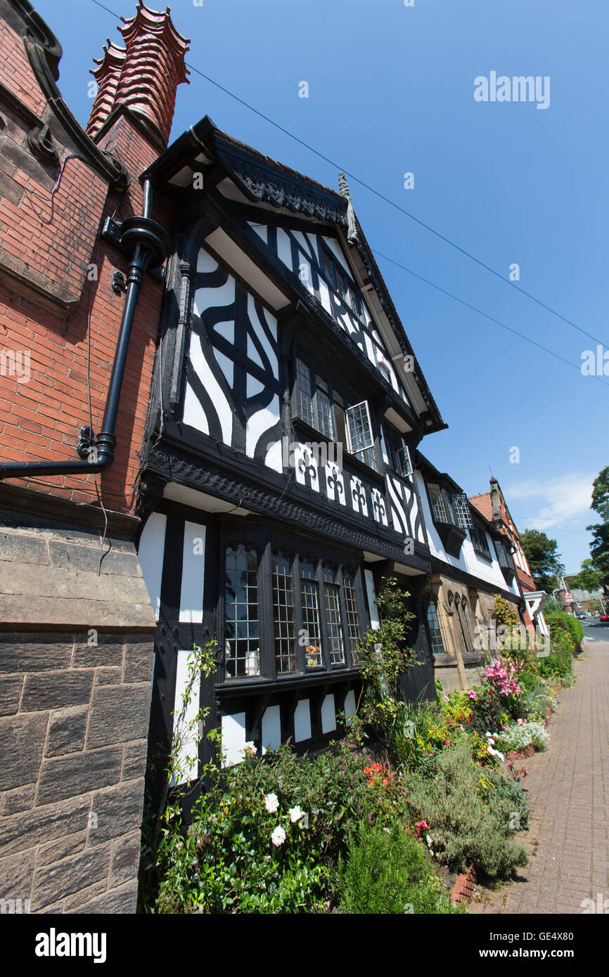 Village of Thornton Hough, Cheshire, England. Picturesque view of ...