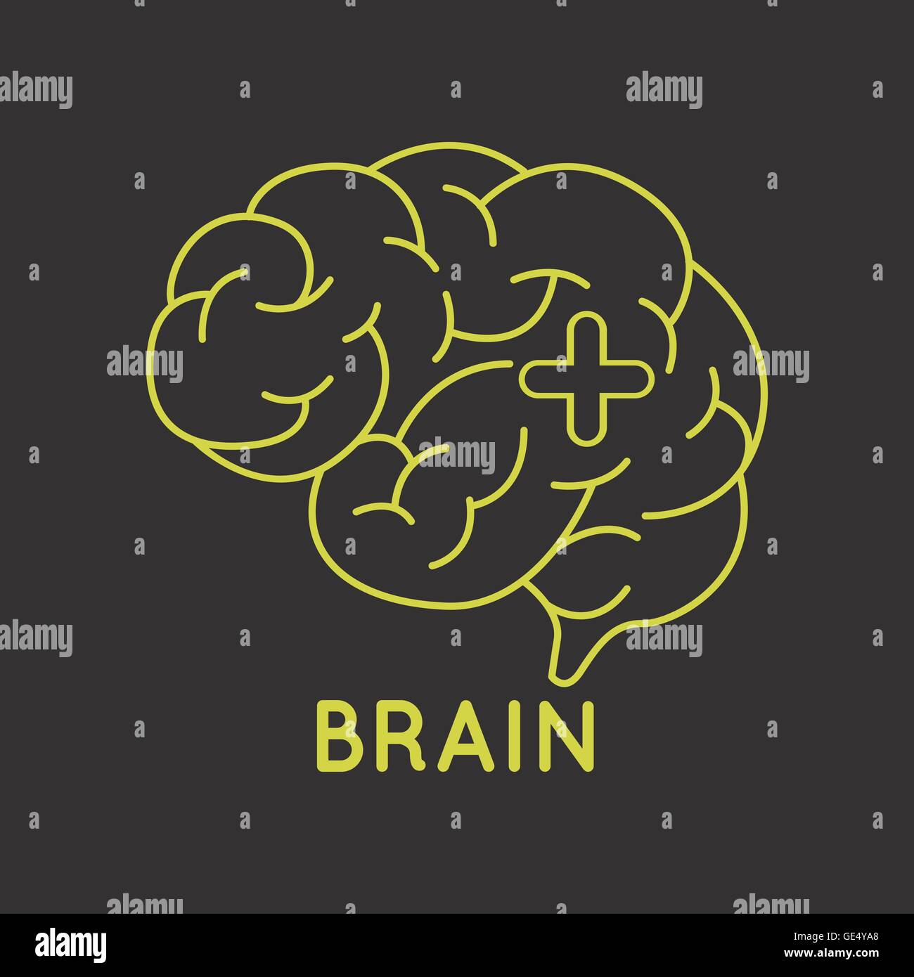 Brain medical logo vector Stock Vector Image & Art - Alamy